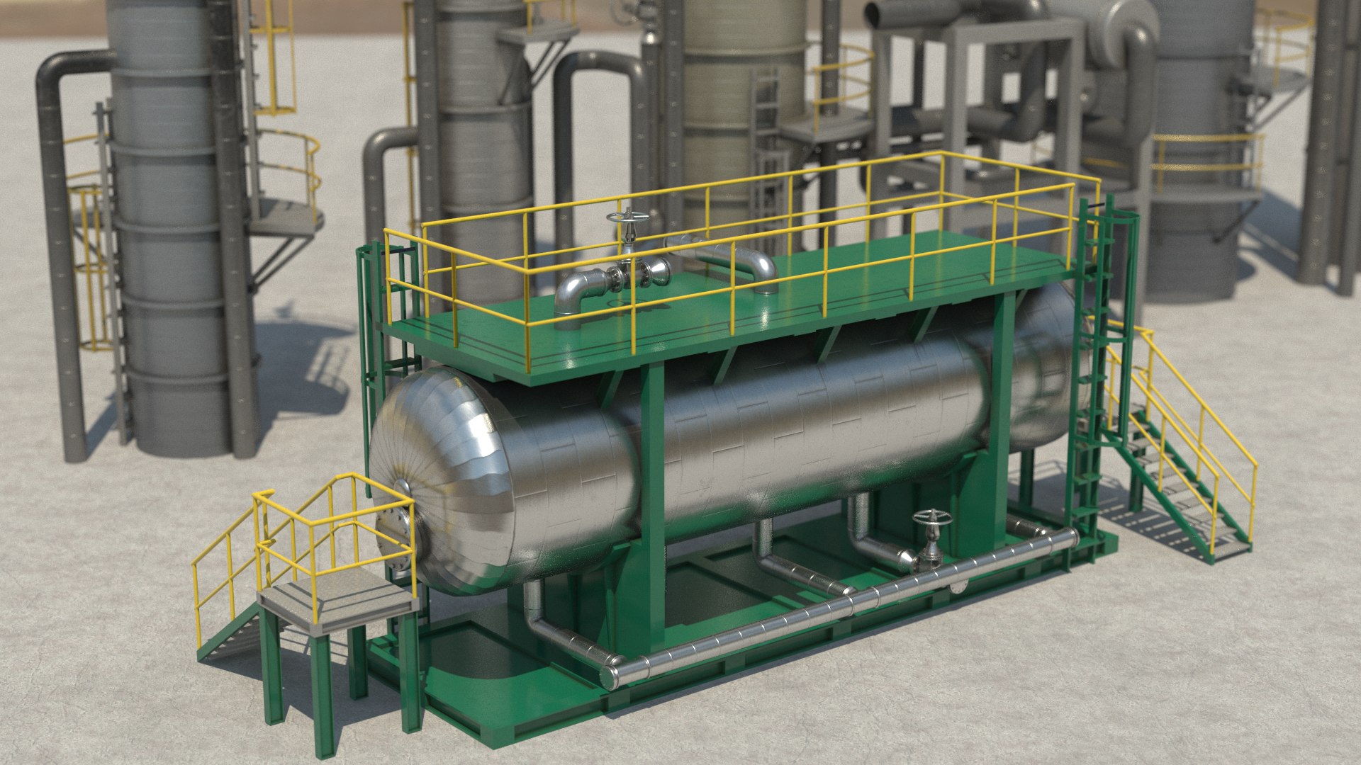 Refinery Desalter 3D Model - TurboSquid 1495988