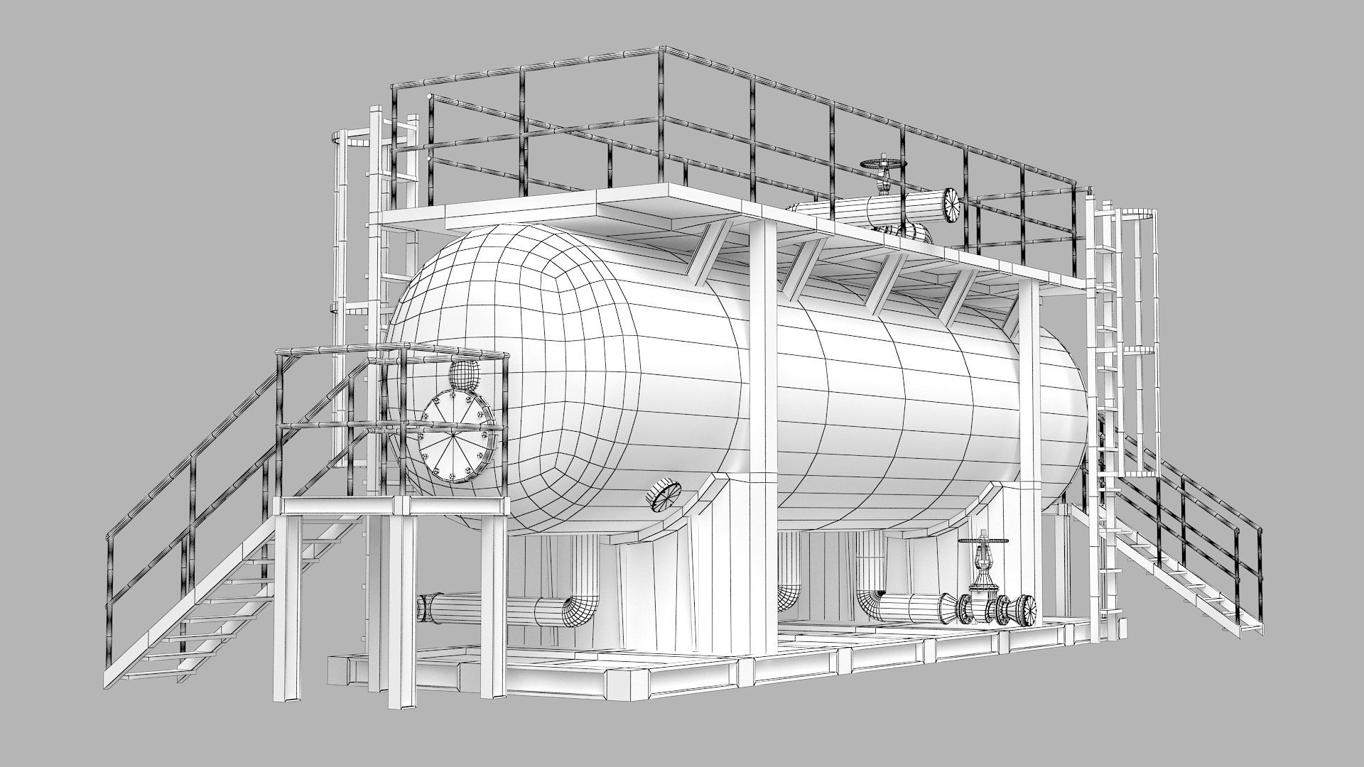 Refinery Desalter 3D Model - TurboSquid 1495988
