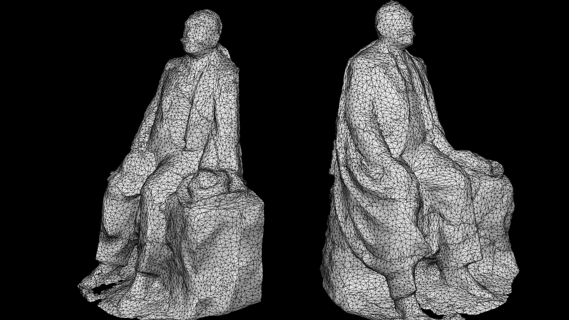 3D Old Sculpt Monument Moss Tombstone Front-part Photogrammetry ...