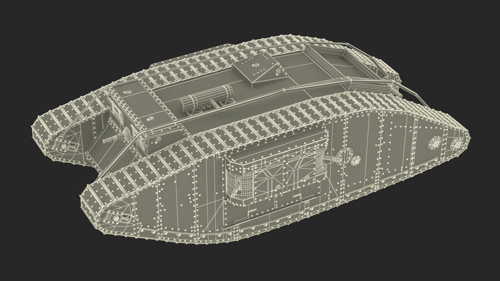 3D Tank MK 4 Female - TurboSquid 2246404