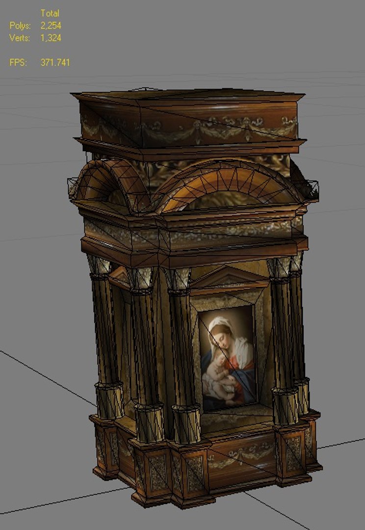 3d Model Classical Romanic Church Altar