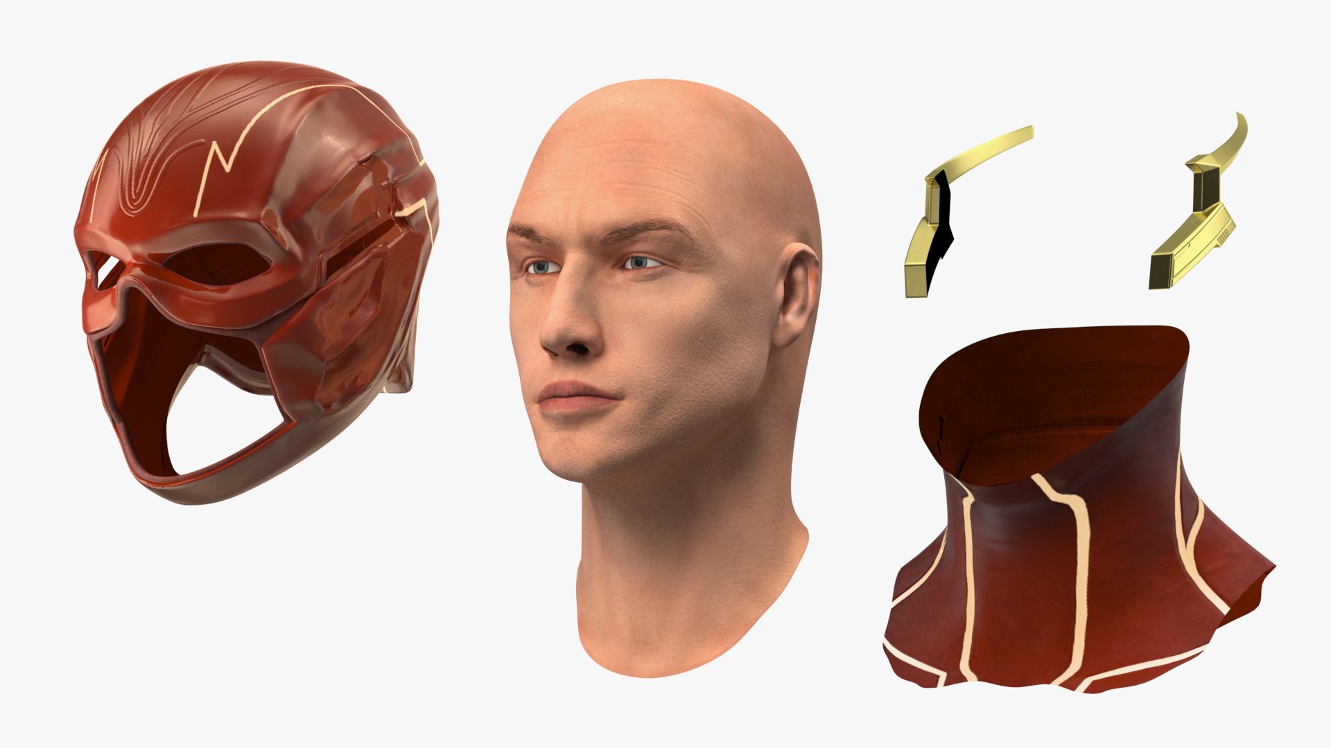 Prohibits Flash DC - Flash Comics Character Head 3D - TurboSquid 2054863