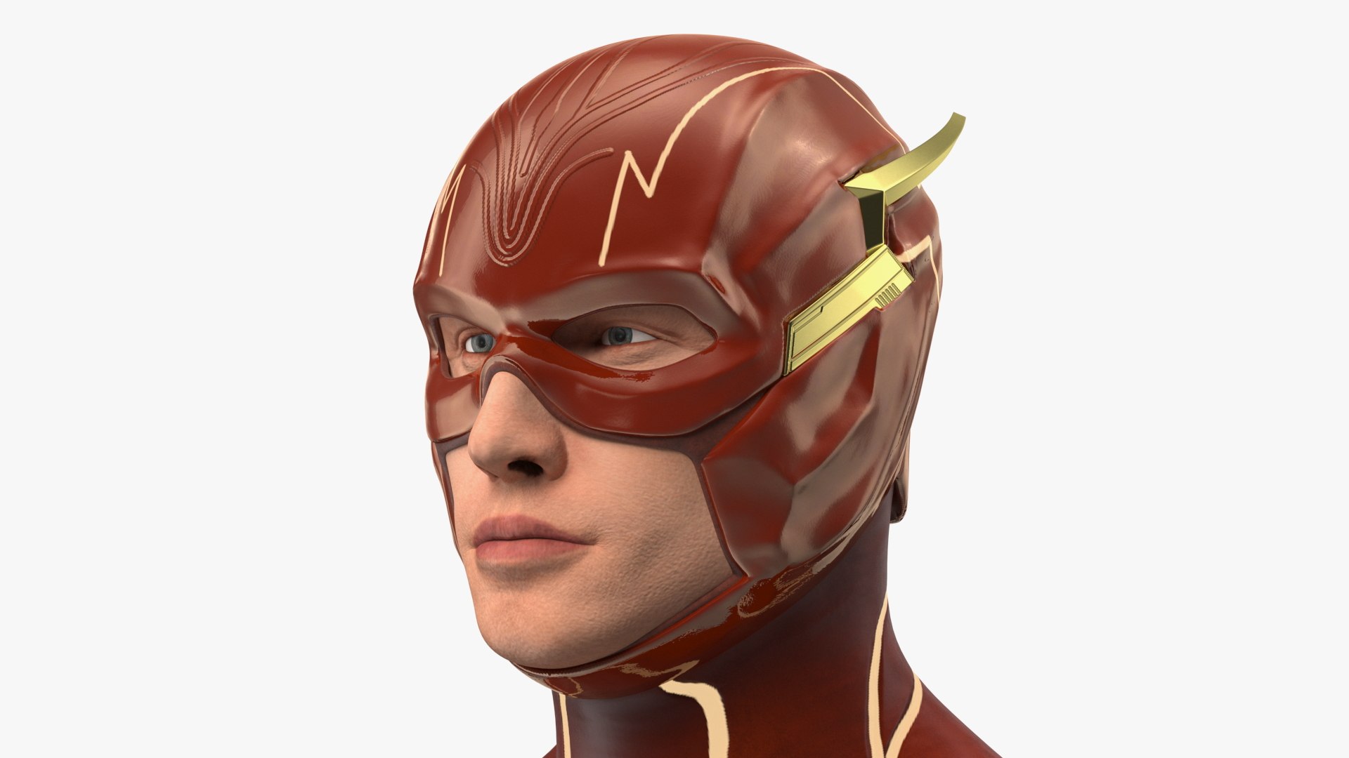 Prohibits Flash DC - Flash Comics Character Head 3D - TurboSquid 2054863
