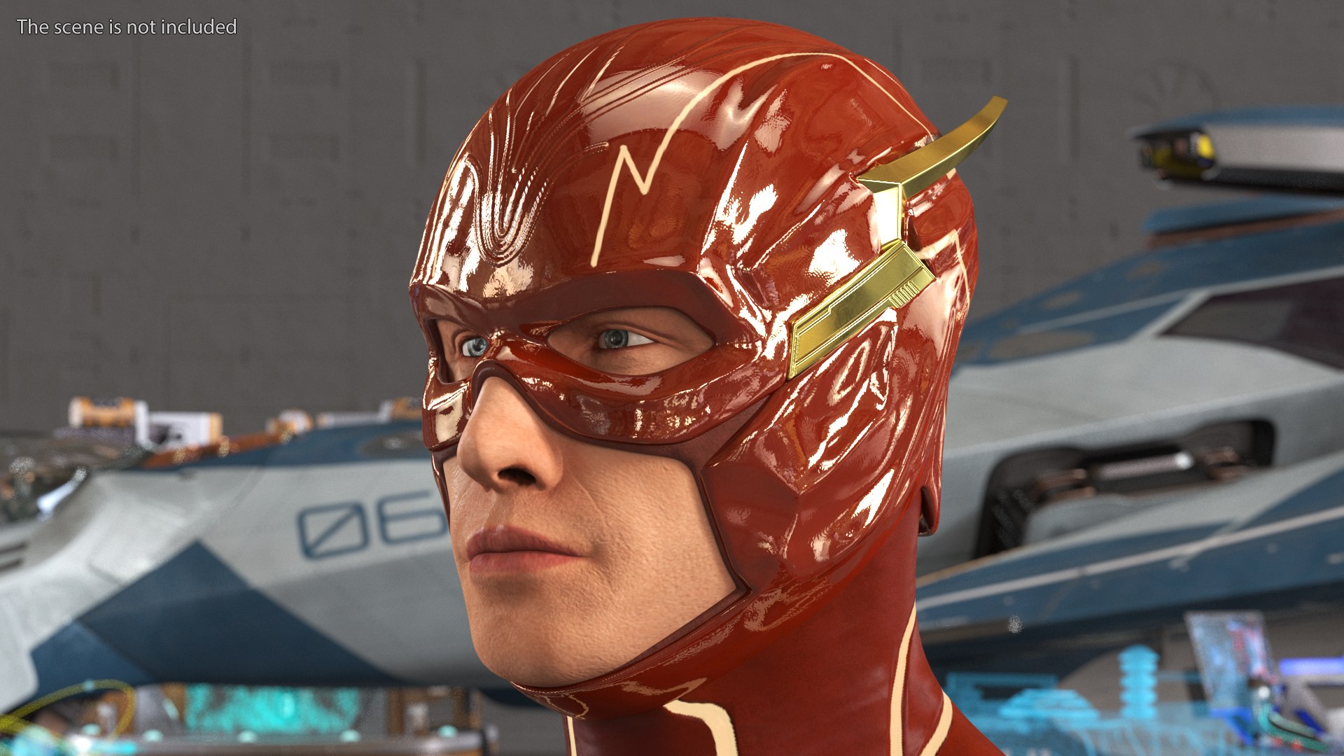 Prohibits Flash DC - Flash Comics Character Head 3D - TurboSquid 2054863