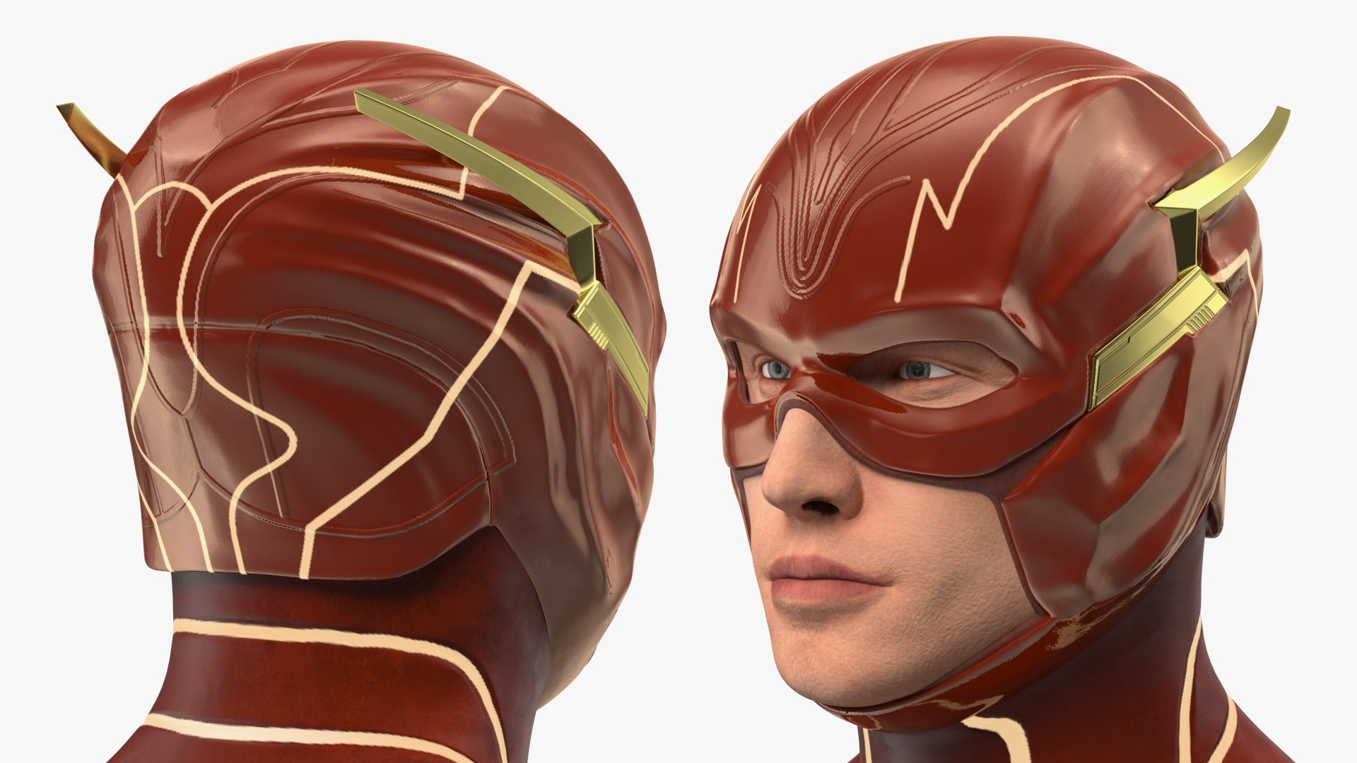 Prohibits Flash DC - Flash Comics Character Head 3D - TurboSquid 2054863