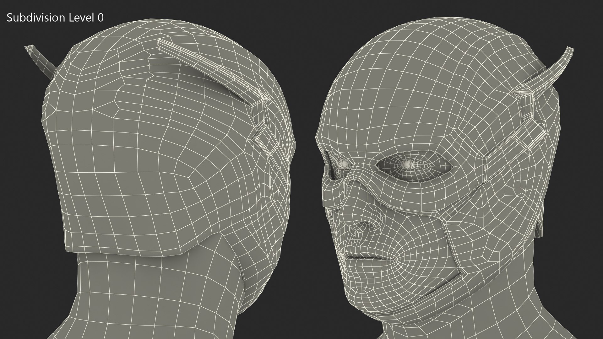 Prohibits Flash DC - Flash Comics Character Head 3D - TurboSquid 2054863
