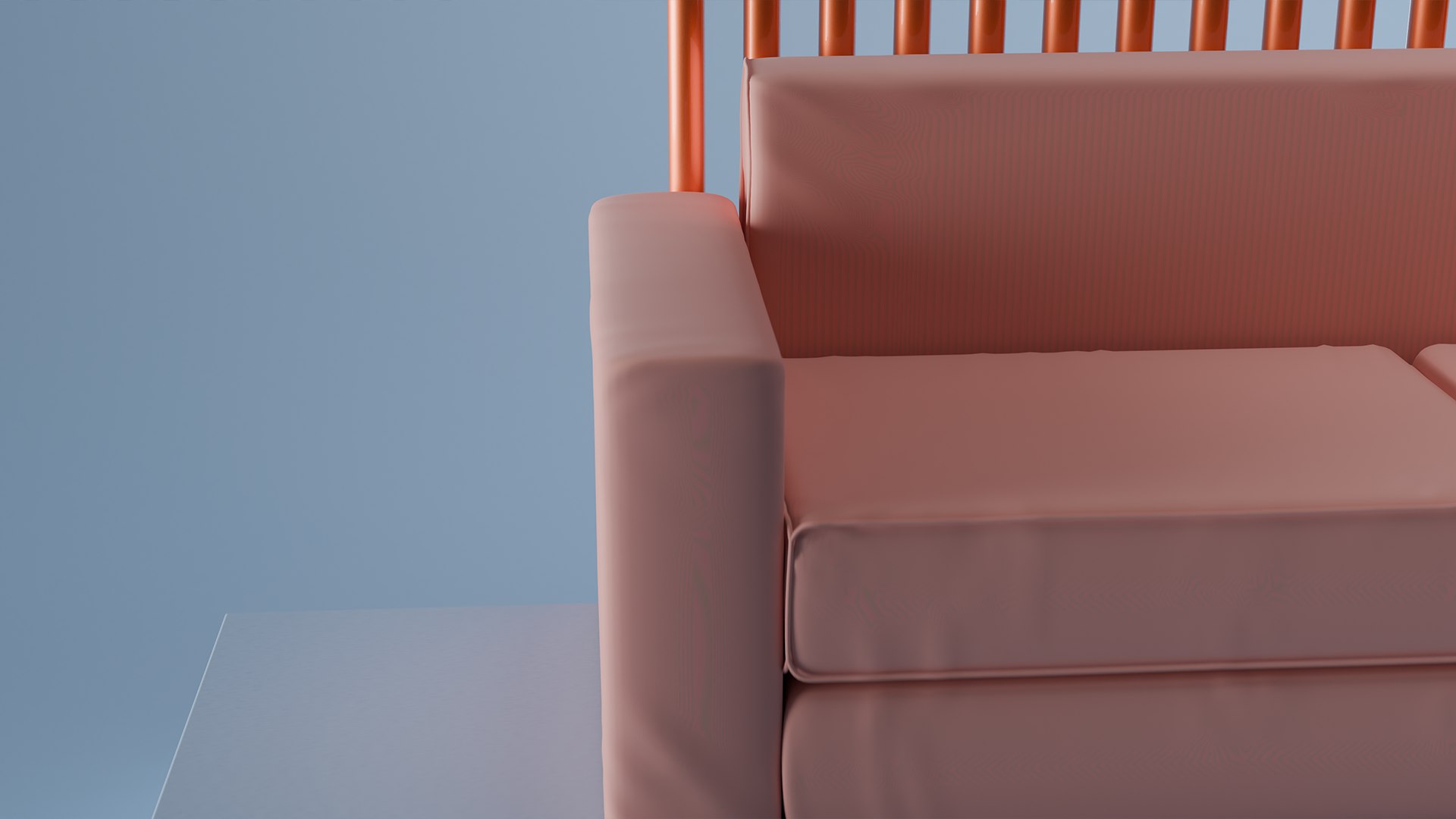 Blue Interior With Geometric Pink Form 3D Model - TurboSquid 2289079