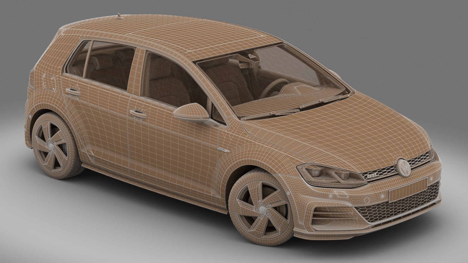 3D Volkswagen Golf 7 GTI 2017 - TurboSquid 1849206