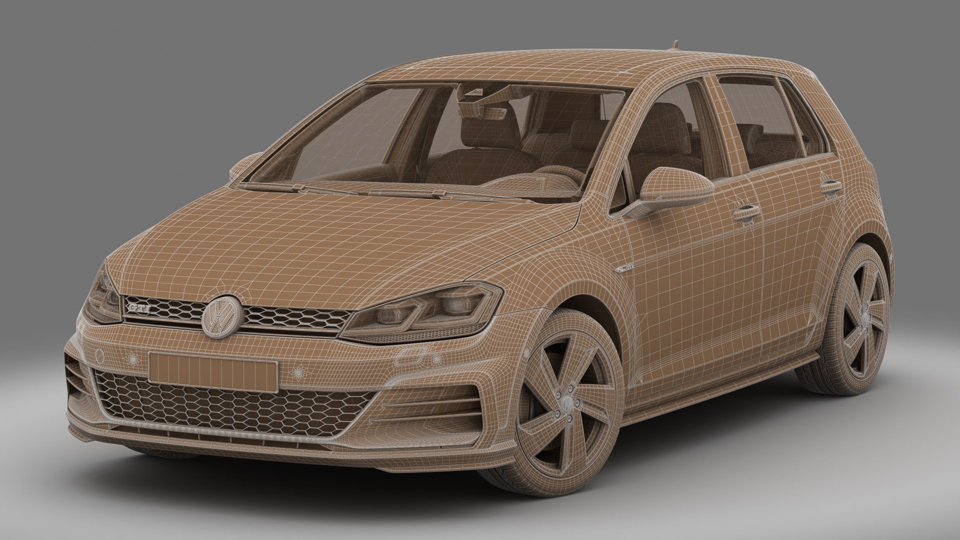 3D Volkswagen Golf 7 GTI 2017 - TurboSquid 1849206
