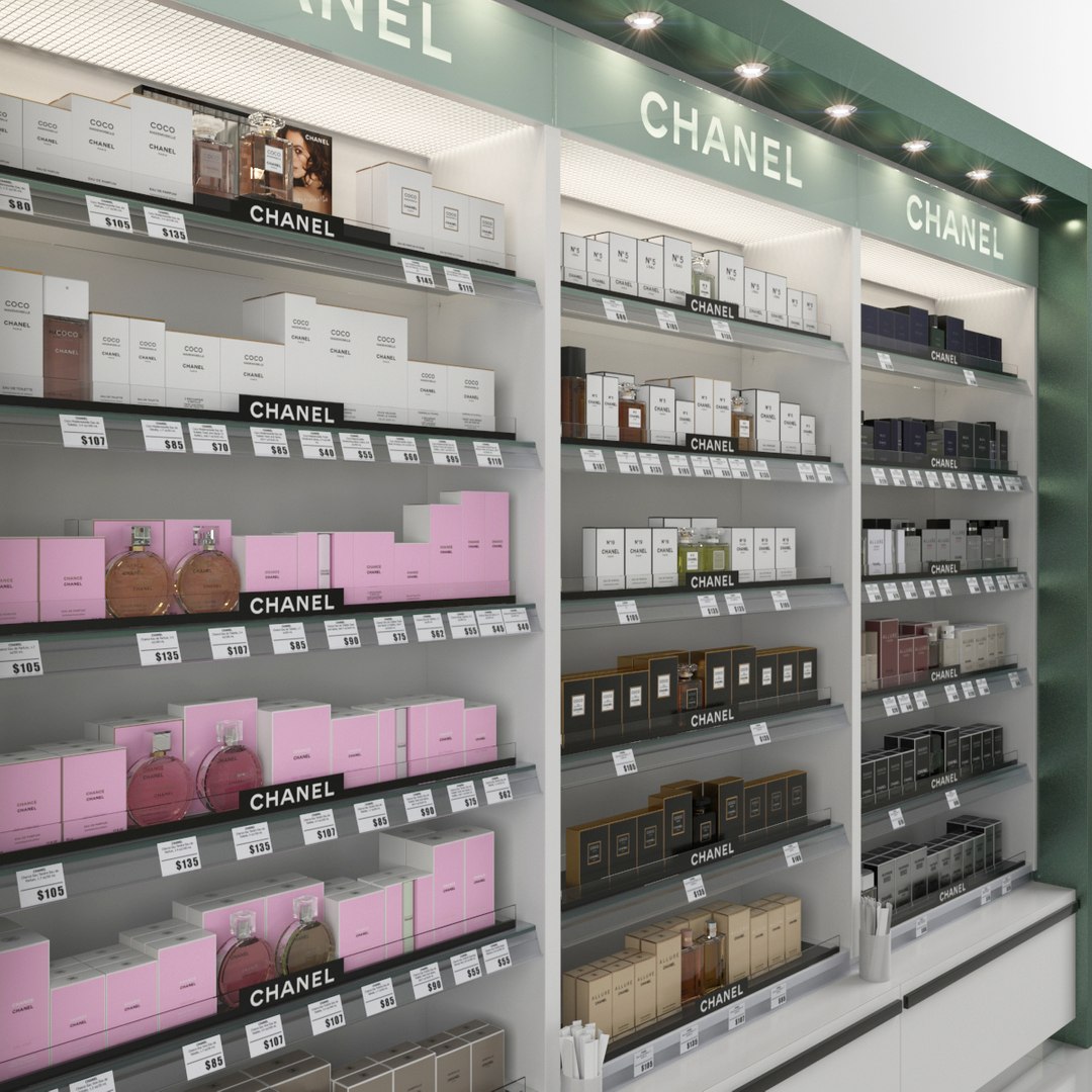 3D Chanel Perfume Shelving Model - TurboSquid 1420494