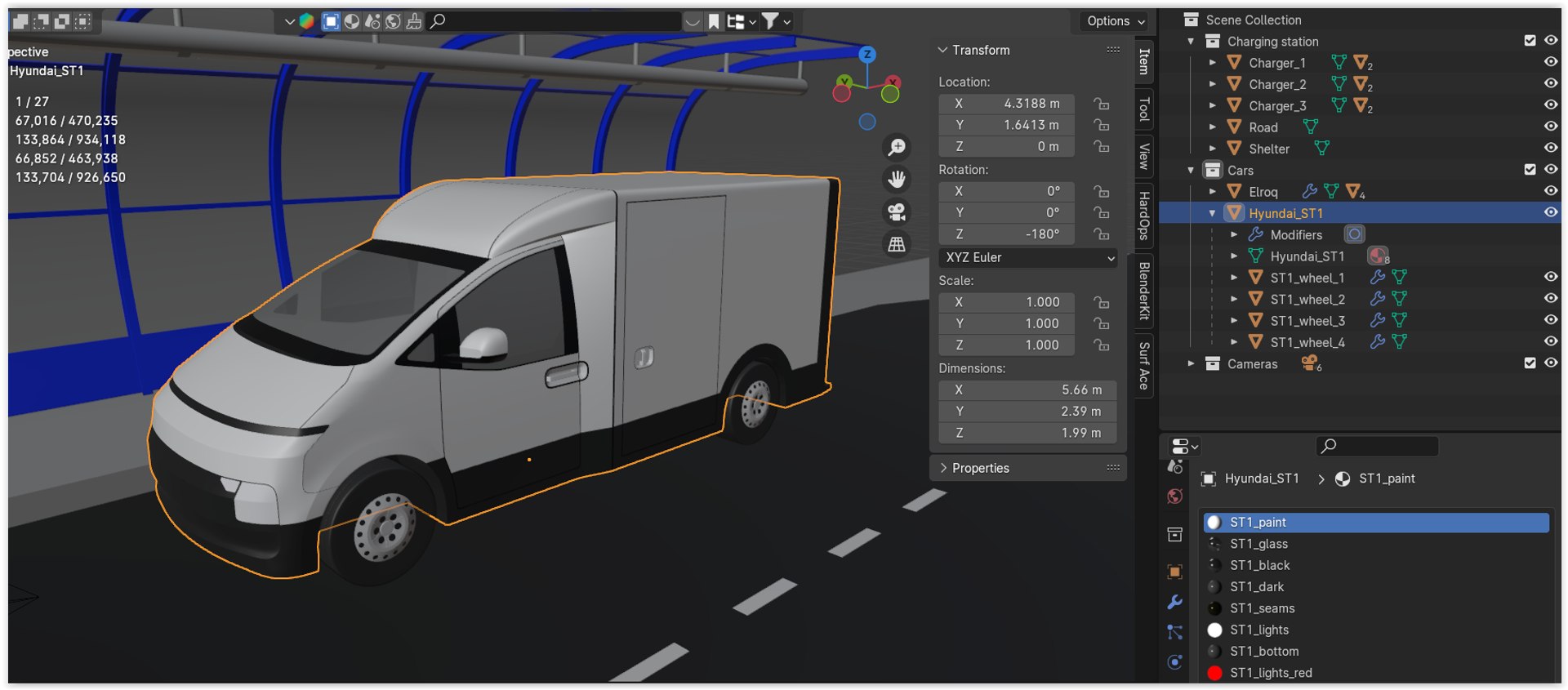 Charger With Elroq And ST1 Van 3D - TurboSquid 2344539