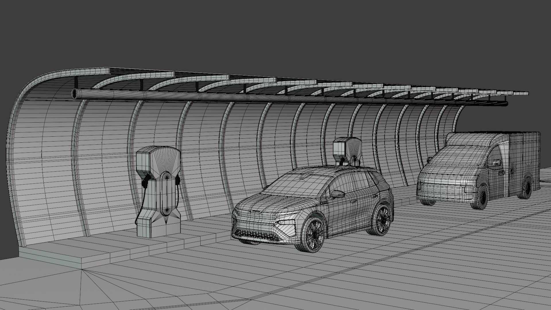 Charger With Elroq And ST1 Van 3D - TurboSquid 2344539