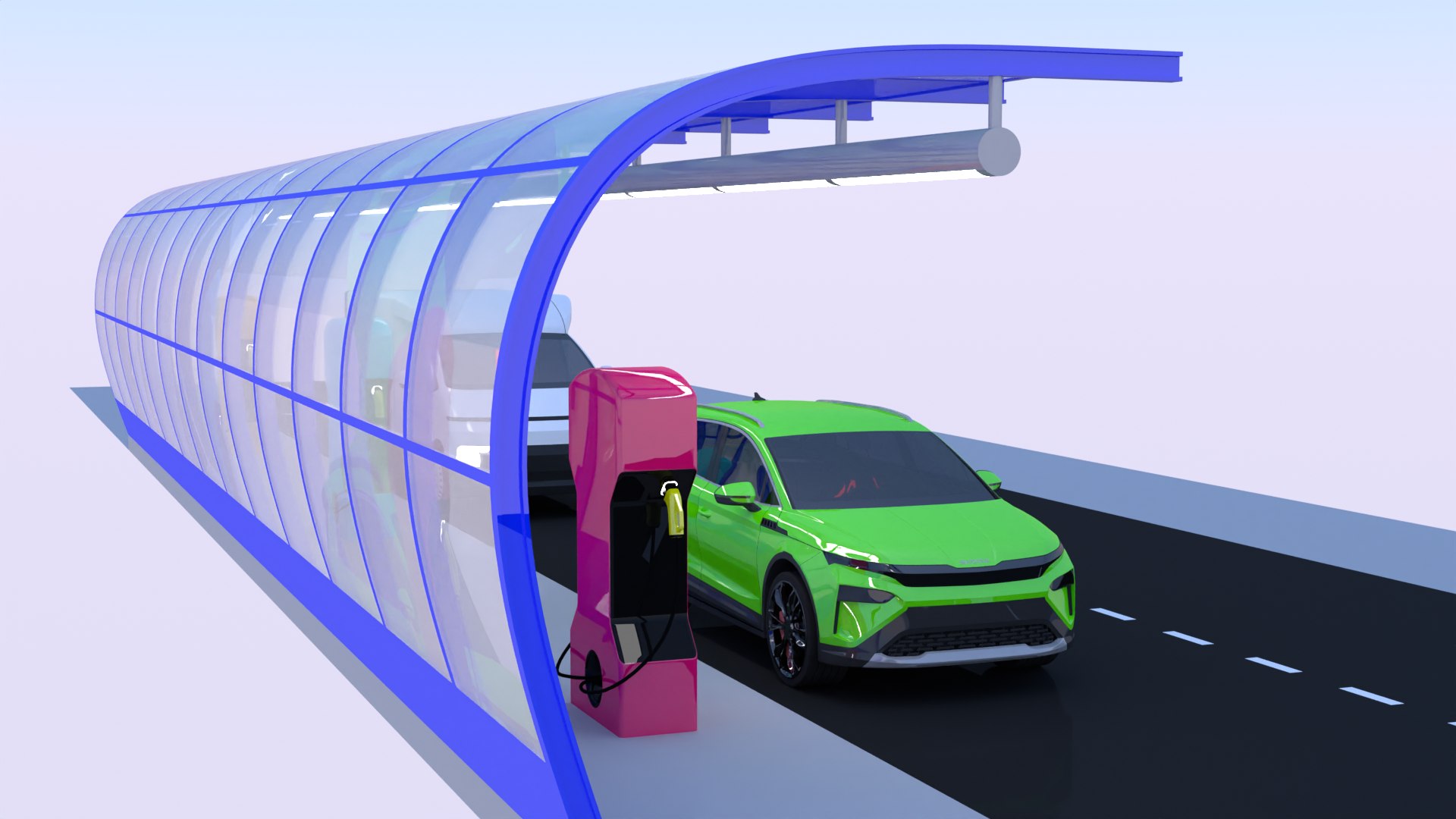 Charger With Elroq And ST1 Van 3D - TurboSquid 2344539