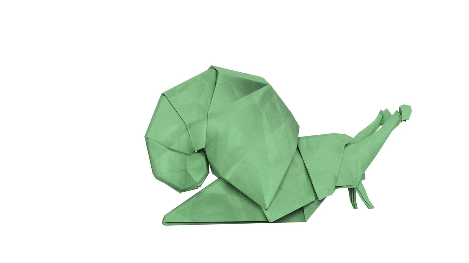 Origami Snail 3D Model - TurboSquid 1455010