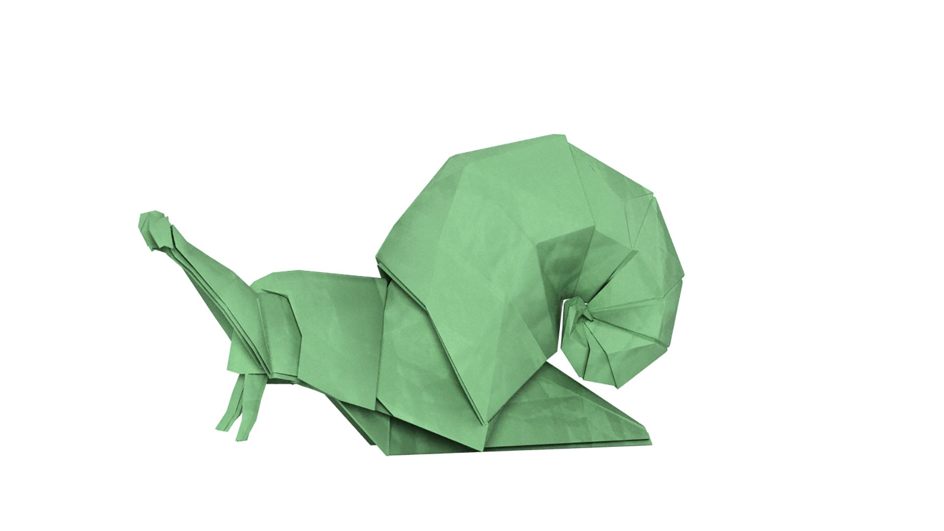 Origami Snail 3D Model - TurboSquid 1455010