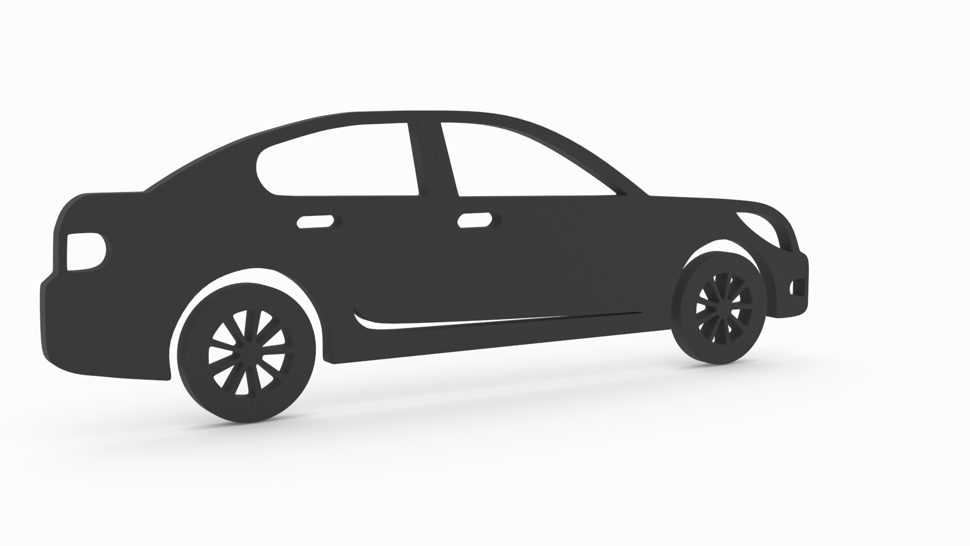 Car Sedan Silhouette 3D - TurboSquid 2222196
