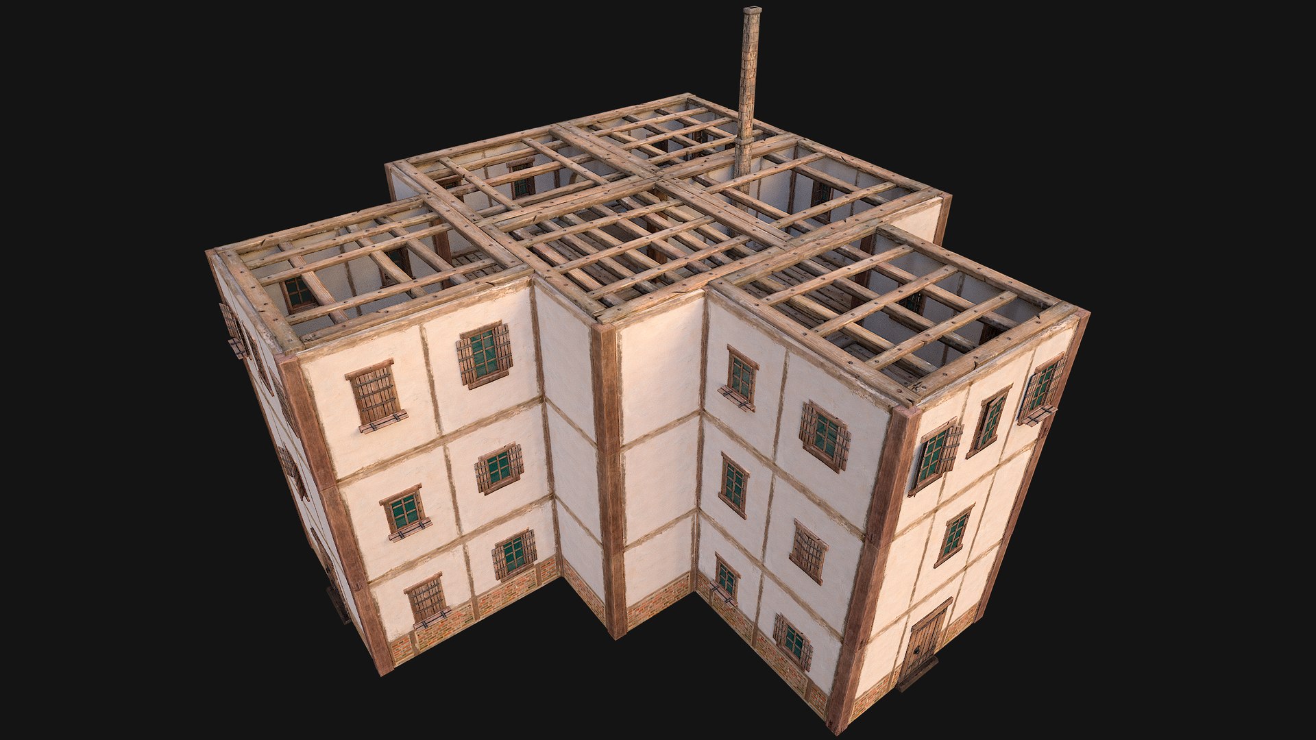 Medieval 3-Storey Town House 3D Model - TurboSquid 2177018