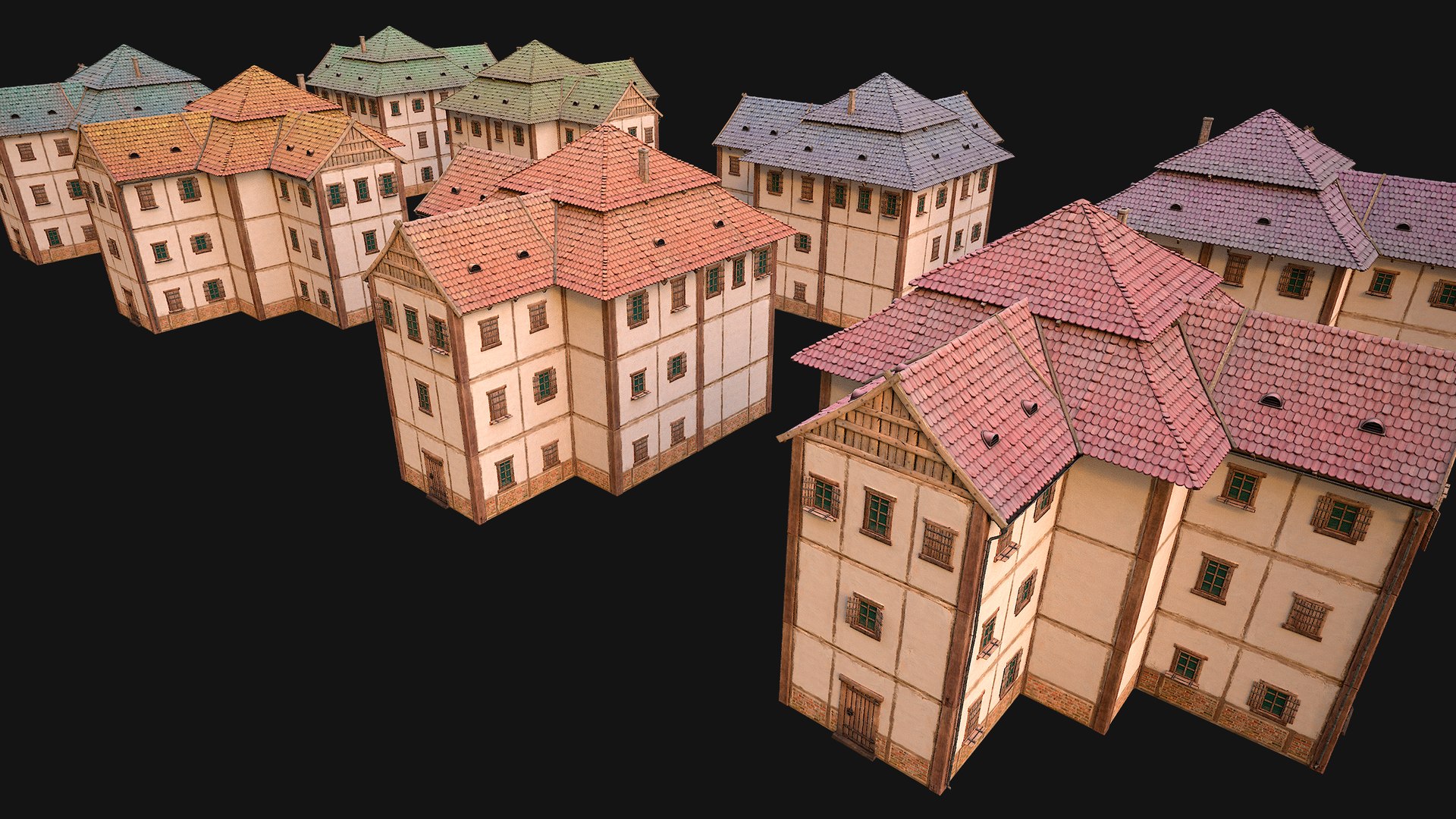 Medieval 3-Storey Town House 3D Model - TurboSquid 2177018