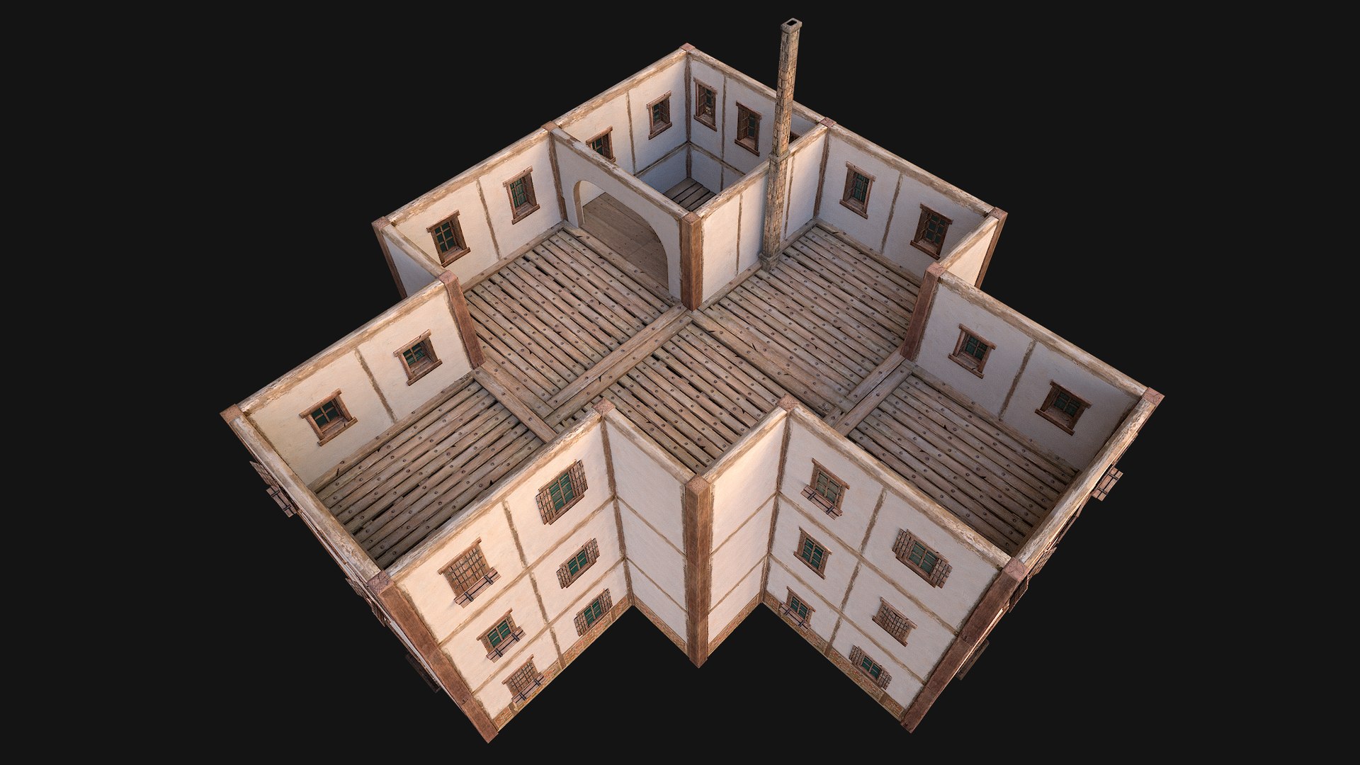 Medieval 3-Storey Town House 3D Model - TurboSquid 2177018