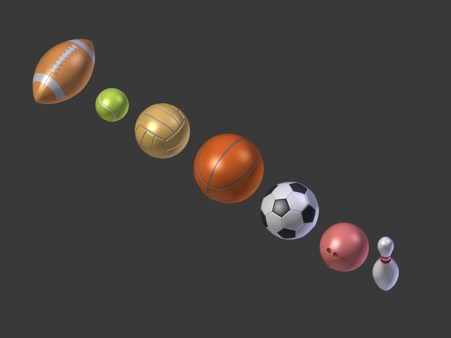 3D Cartoon Balls - TurboSquid 1474691