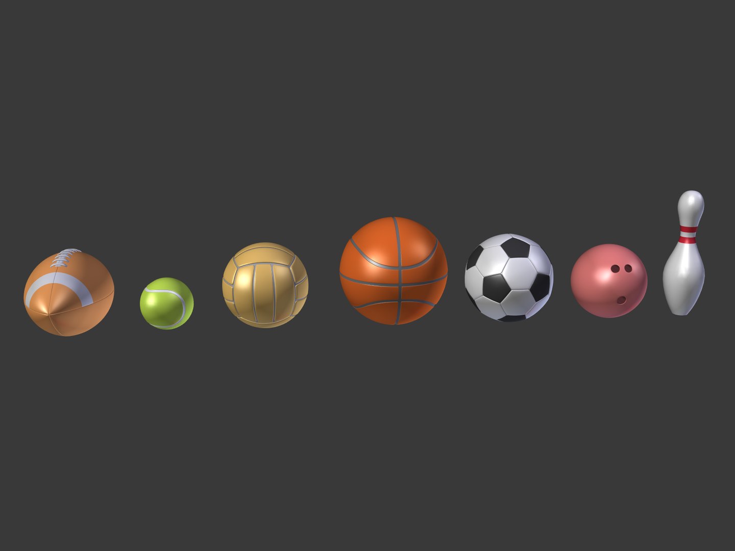 3D Cartoon Balls - TurboSquid 1474691