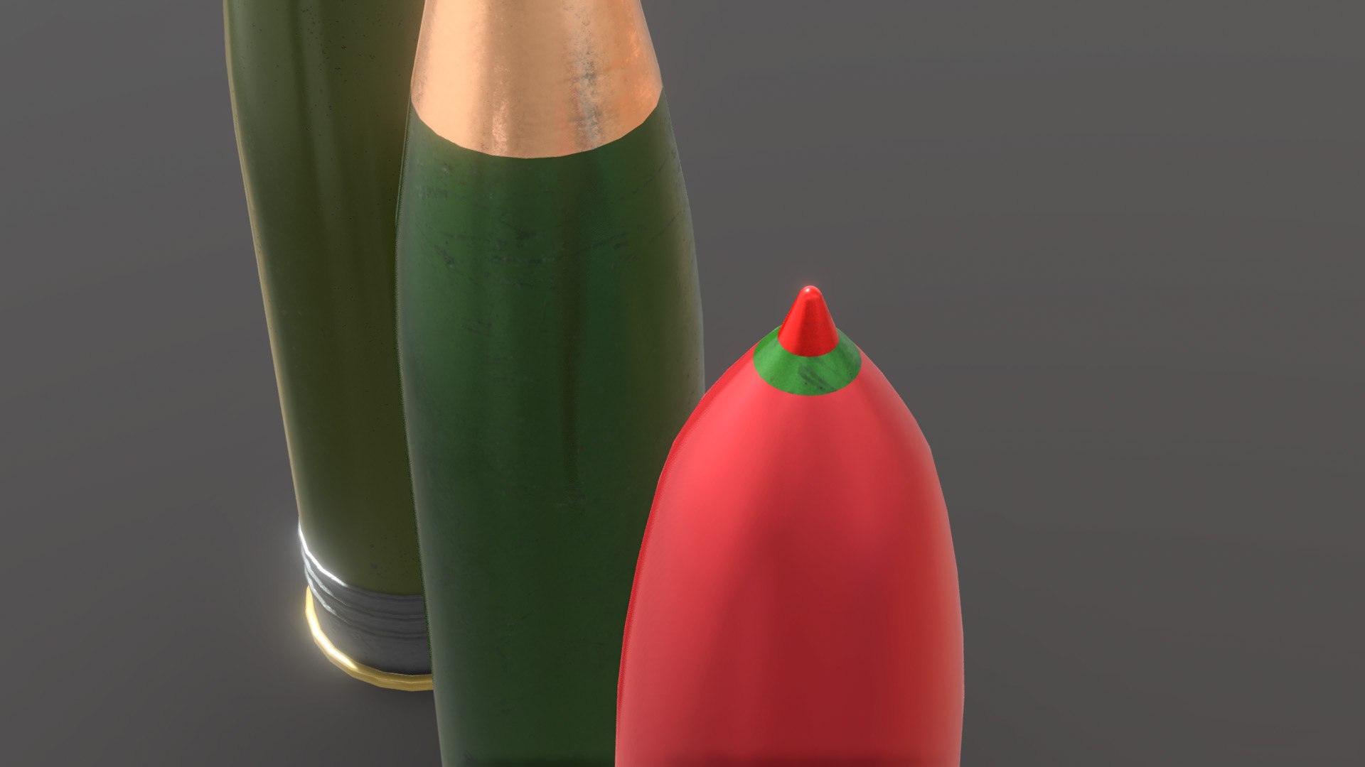 Heavy Artillery Shells 3 in 1 model - TurboSquid 1750728