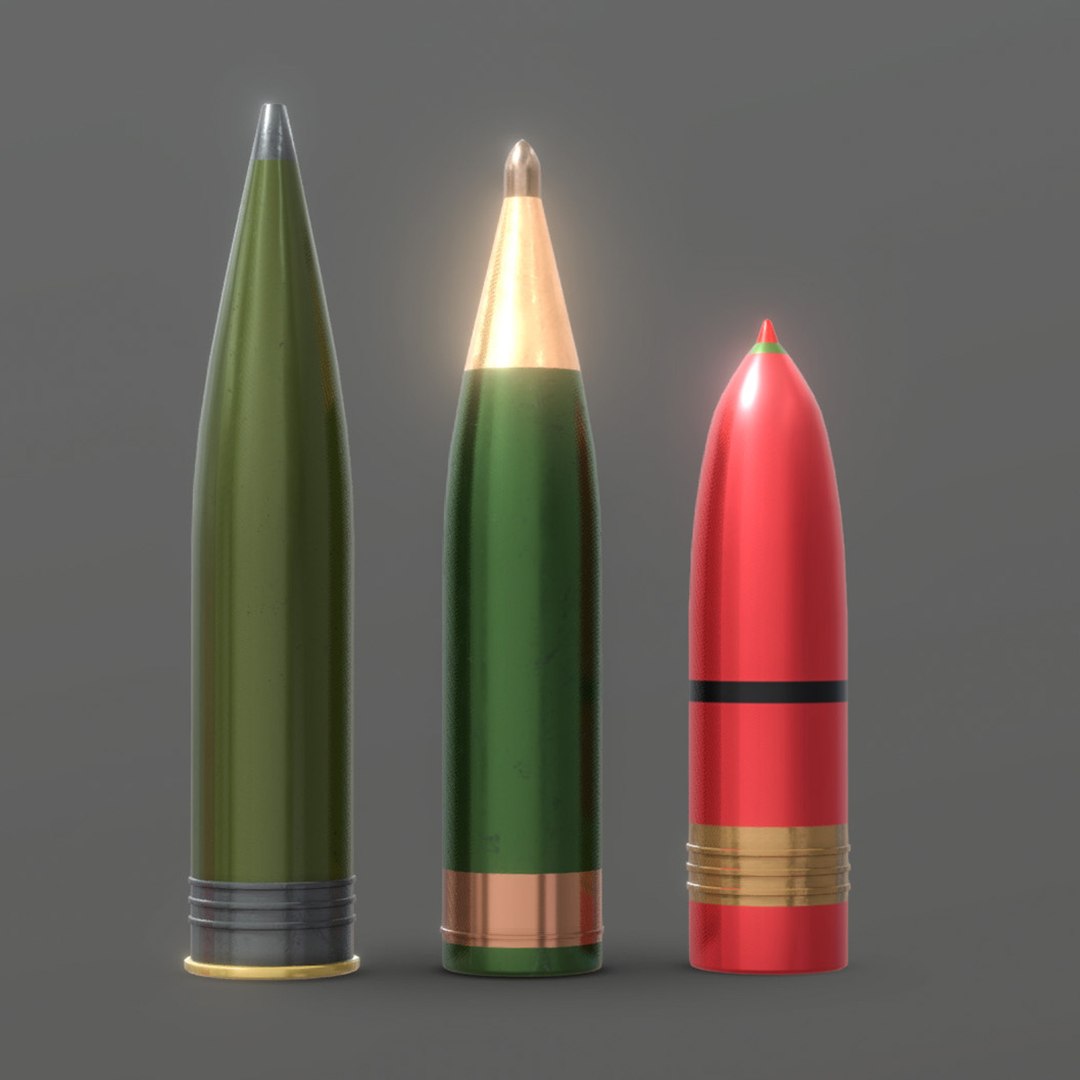 Heavy Artillery Shells 3 in 1 model - TurboSquid 1750728