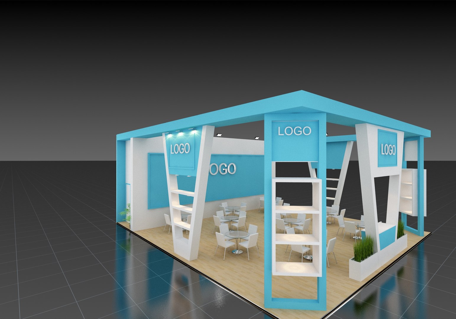 Exhibition stand 3D model - TurboSquid 2036245