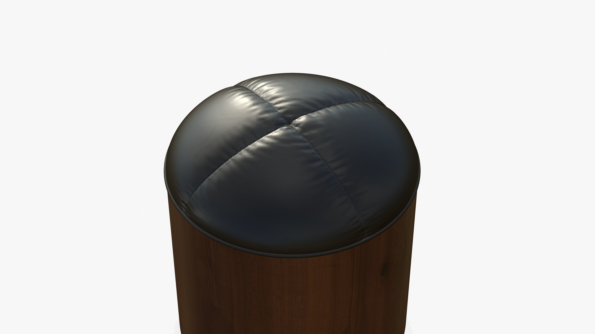 Realistic Leather Ottoman Chair 3D Model - TurboSquid 1995876