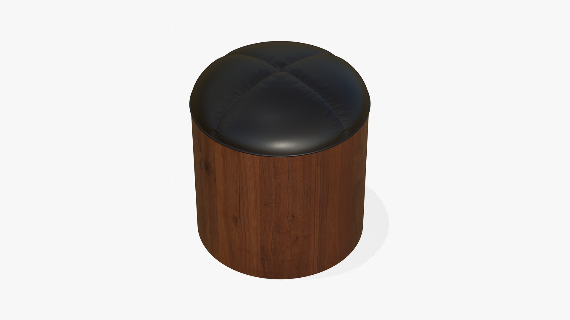 Realistic Leather Ottoman Chair 3D Model - TurboSquid 1995876