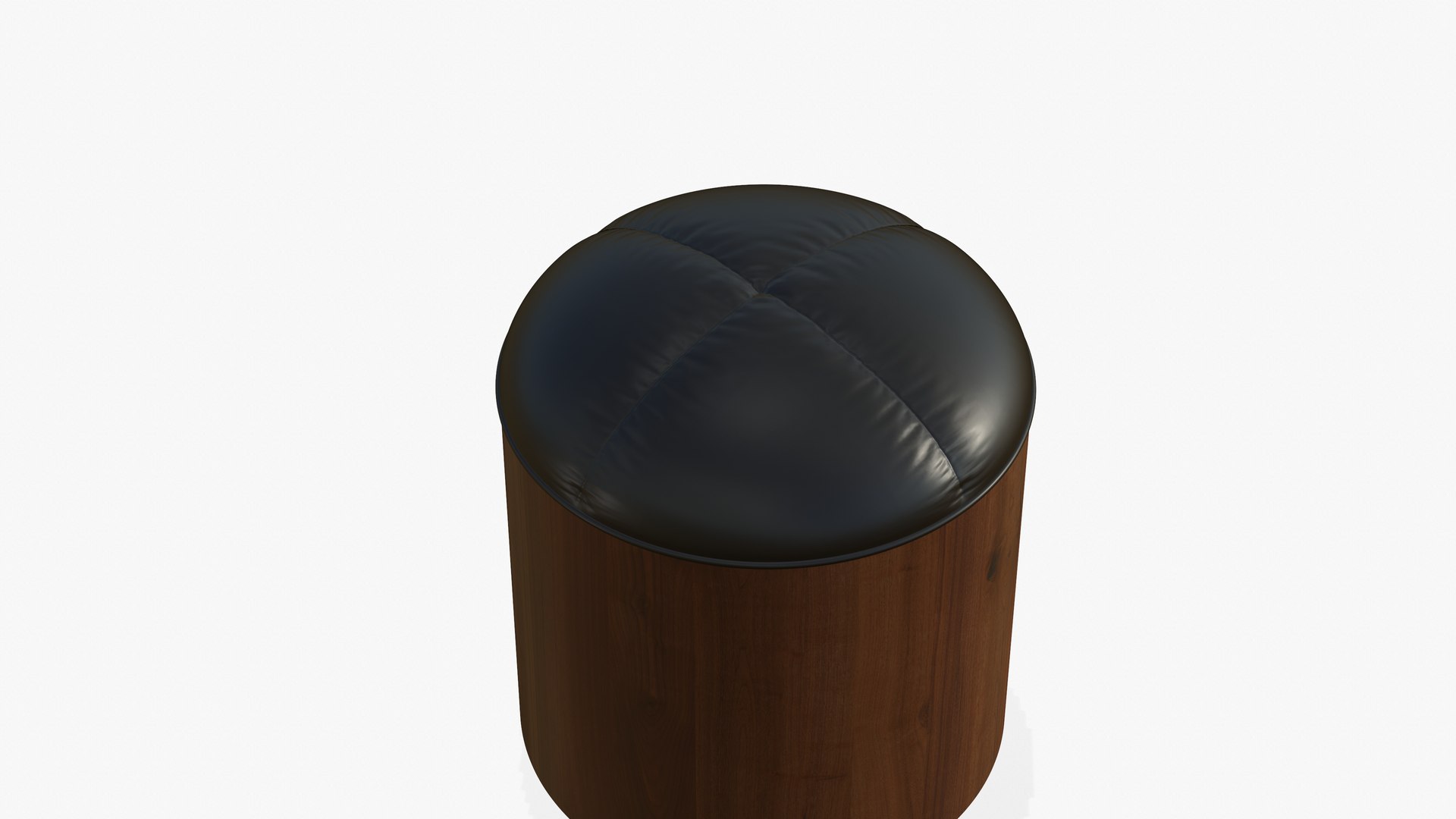 Realistic Leather Ottoman Chair 3D Model - TurboSquid 1995876