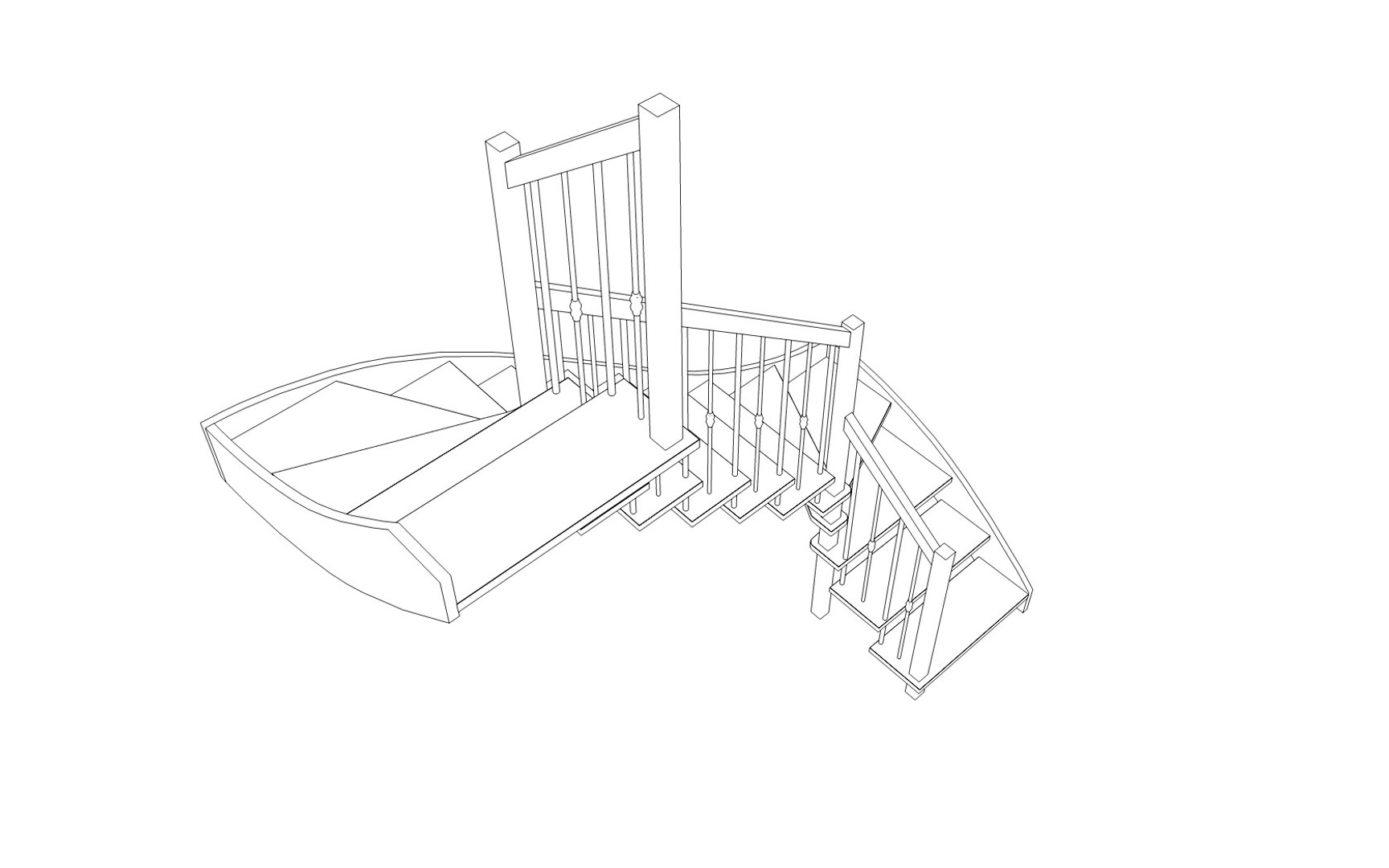 Cinema4d Interior Stairs