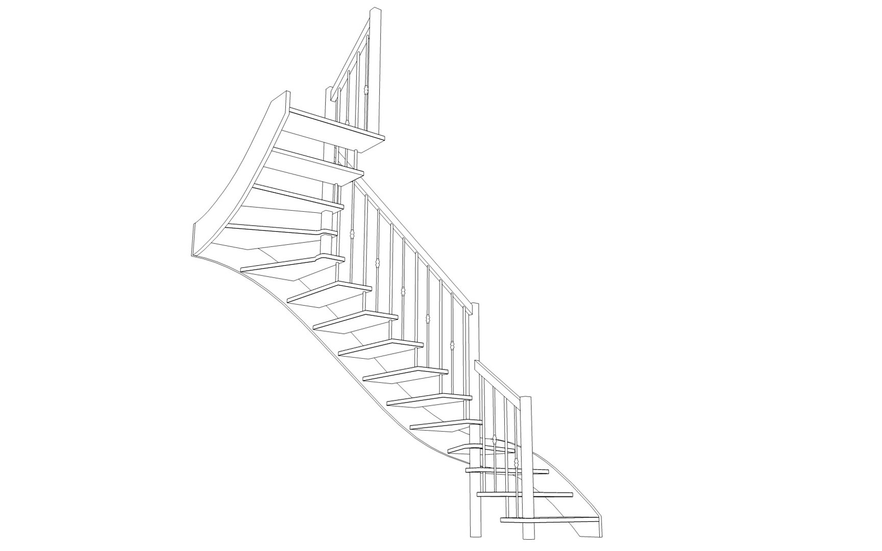 Cinema4d Interior Stairs