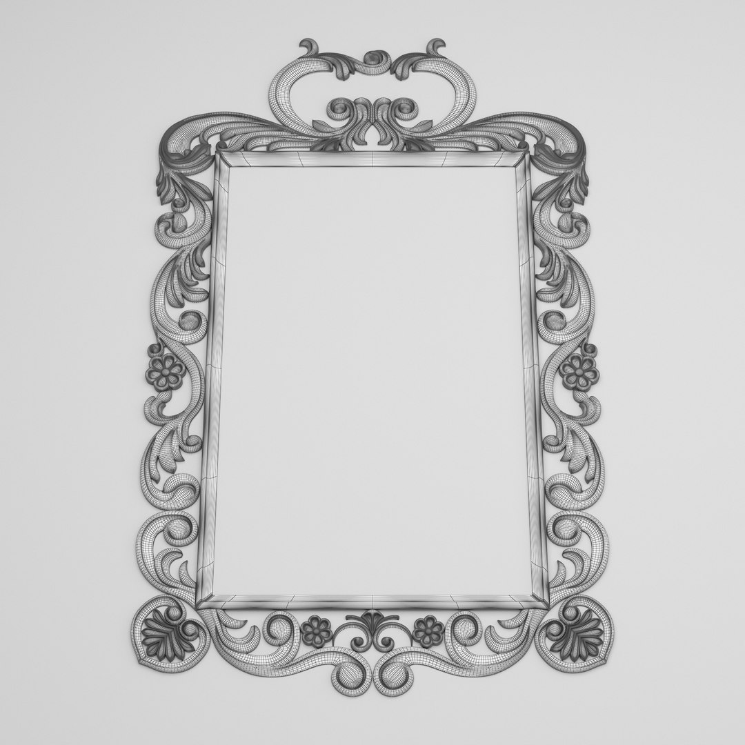 3D Classic Frame Mirror 008 Model - TurboSquid 2283799