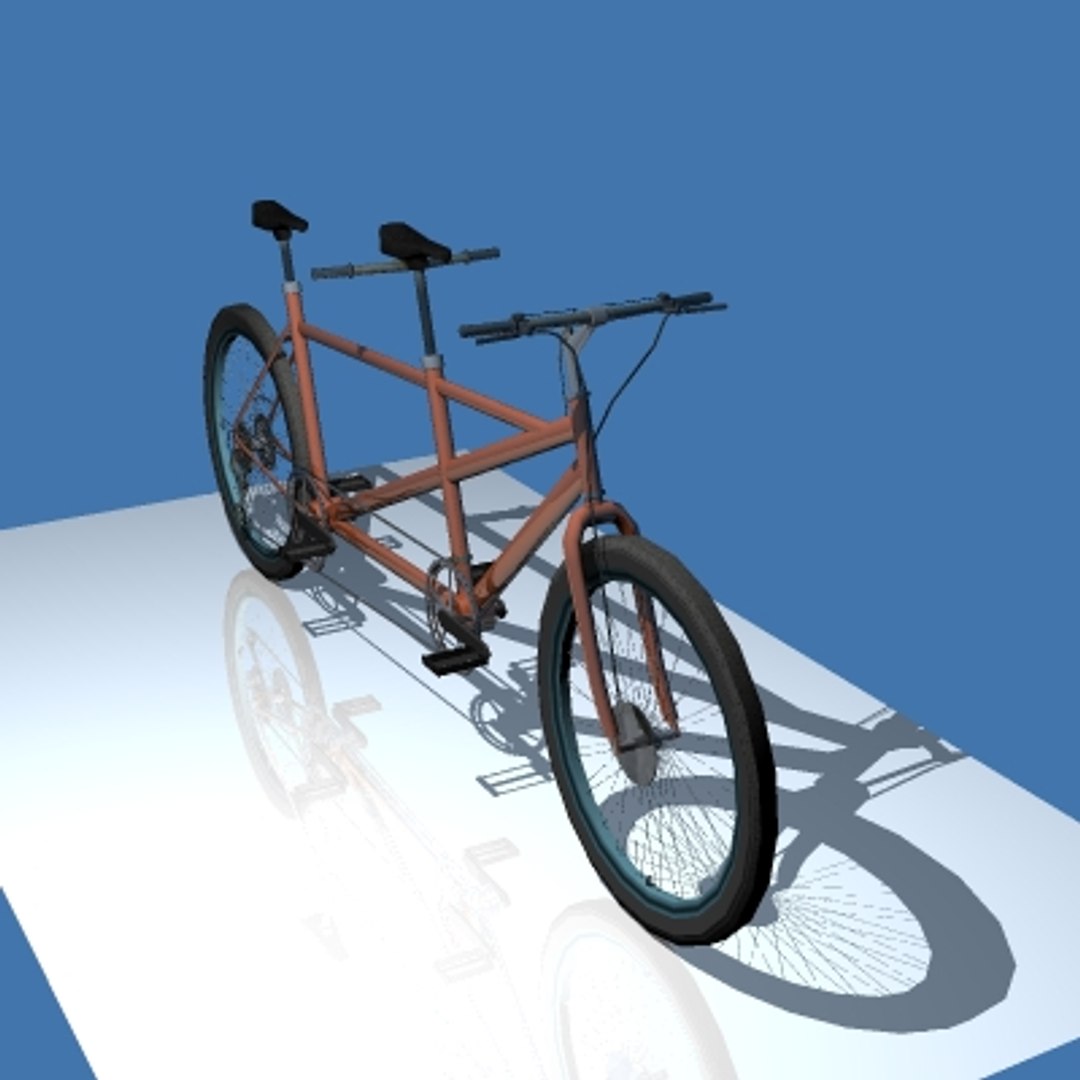 Tandem Bicycle 3d Model