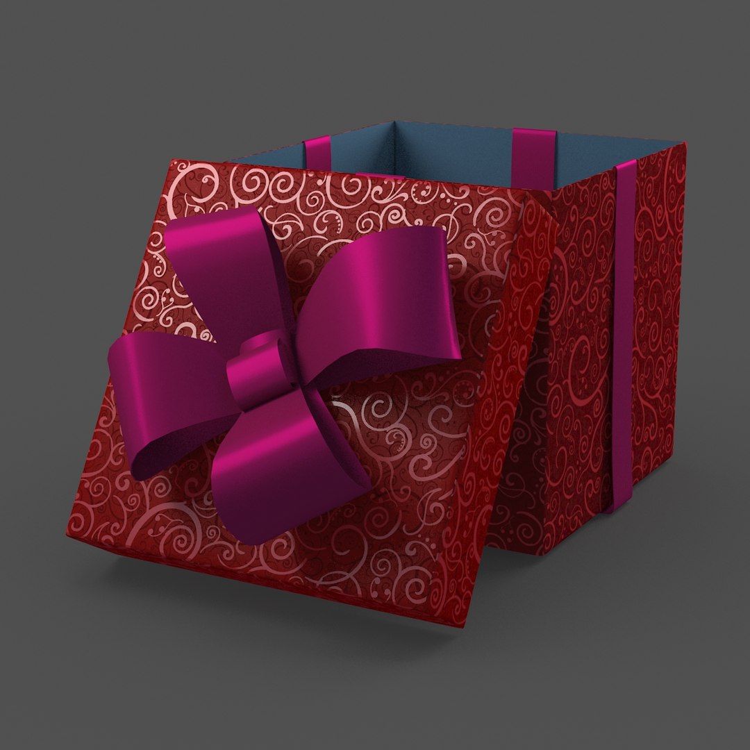 3d Model Christmas Gift Present Box