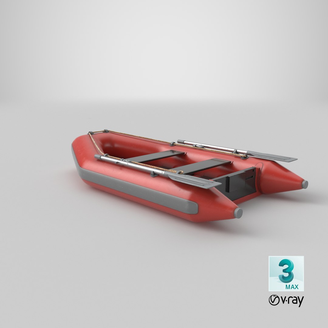 inflatable boat 1 3d model