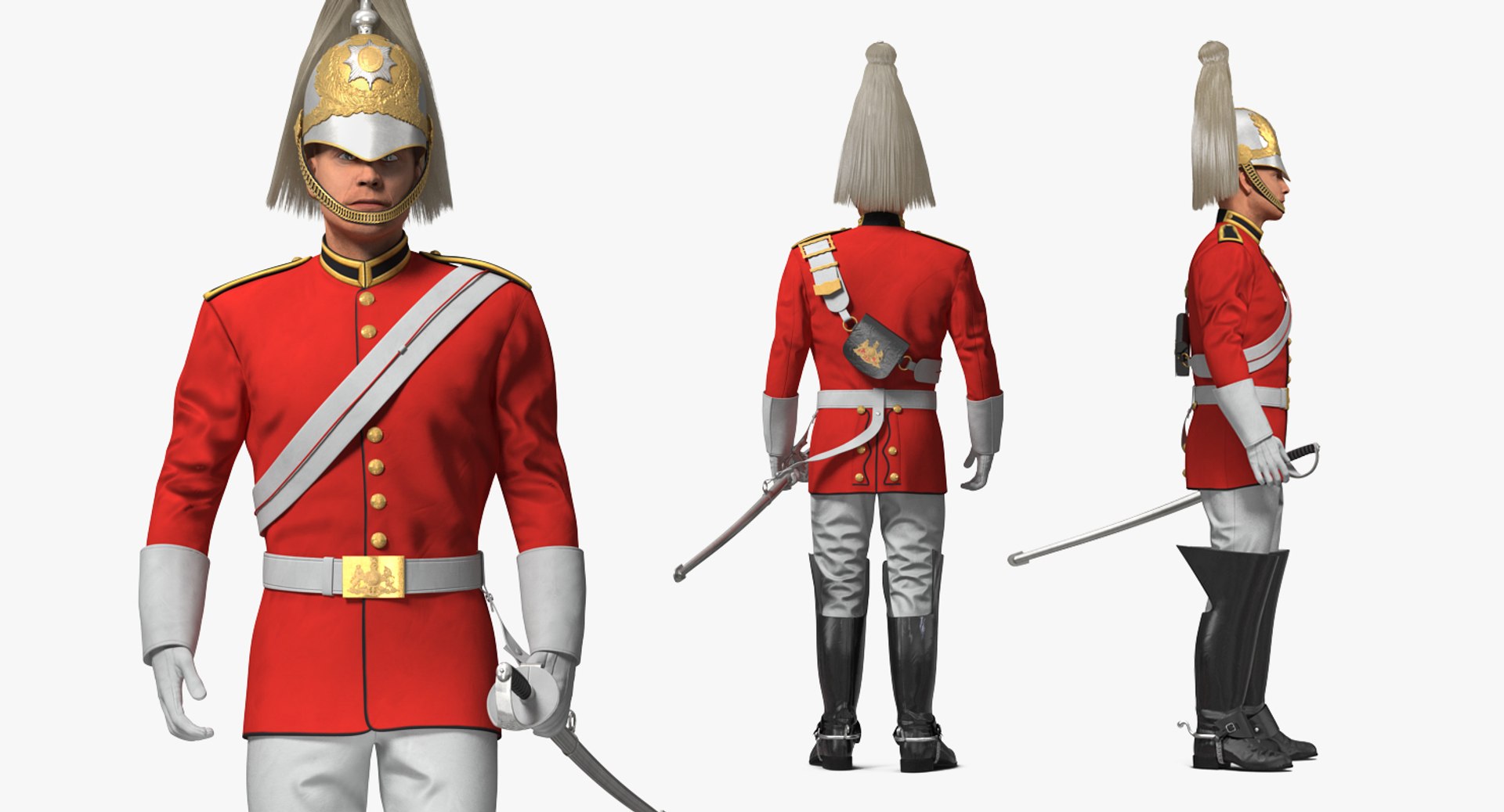 British Royal Soldier Standing 3D Model - TurboSquid 1195913