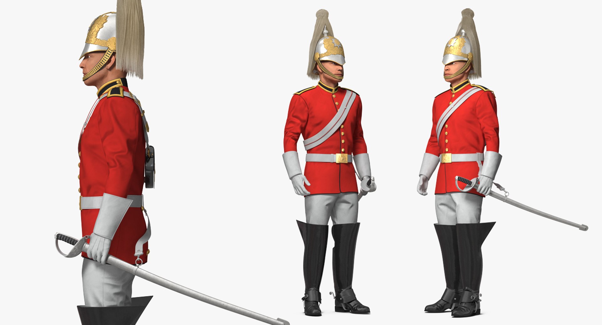British Royal Soldier Standing 3D Model - TurboSquid 1195913