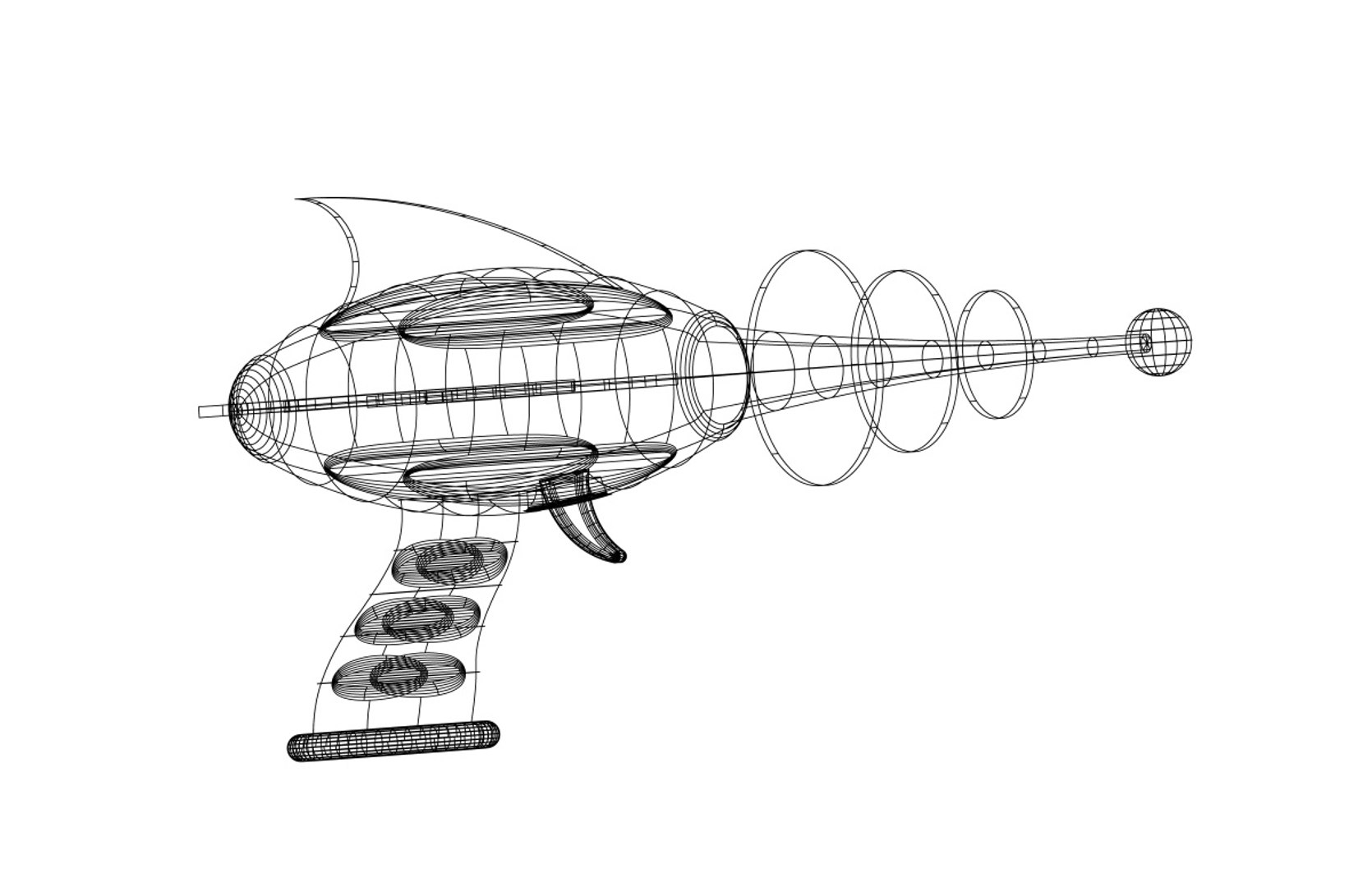 Cartoon Style Gun 3d Model