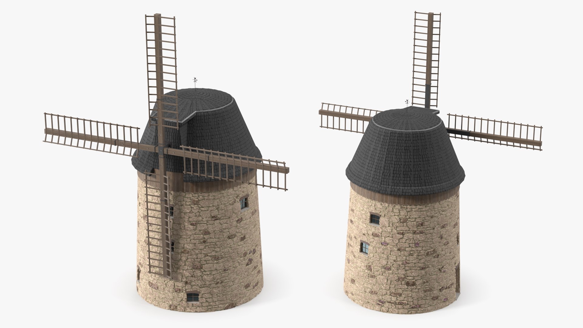 Village Windmill Rigged 3D model - TurboSquid 2045932
