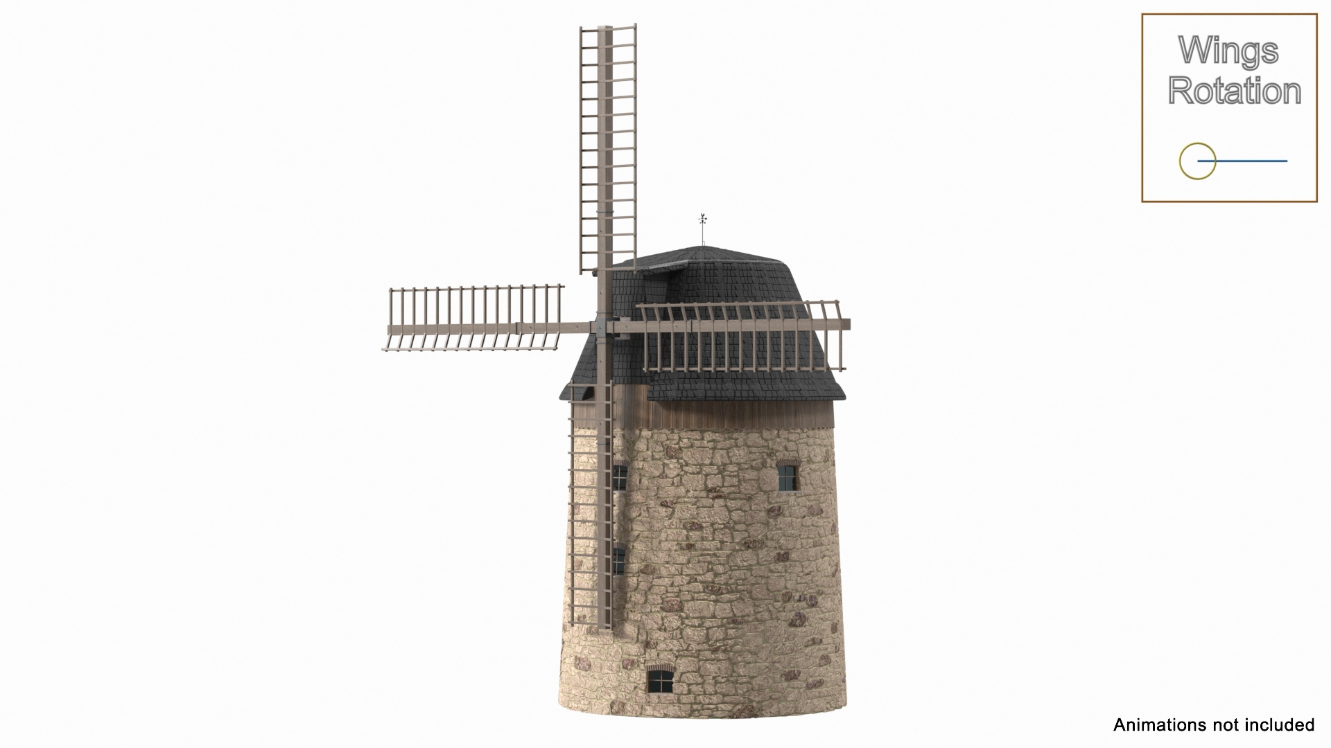 Village Windmill Rigged 3D model - TurboSquid 2045932