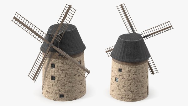 Village Windmill Rigged 3D model - TurboSquid 2045932