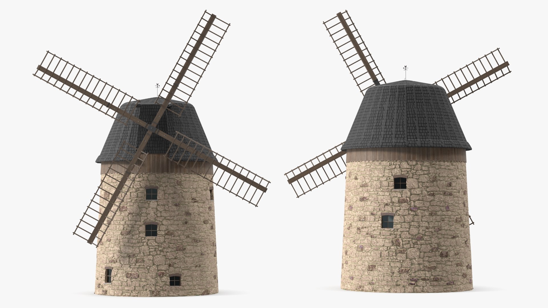 Village Windmill Rigged 3D model - TurboSquid 2045932