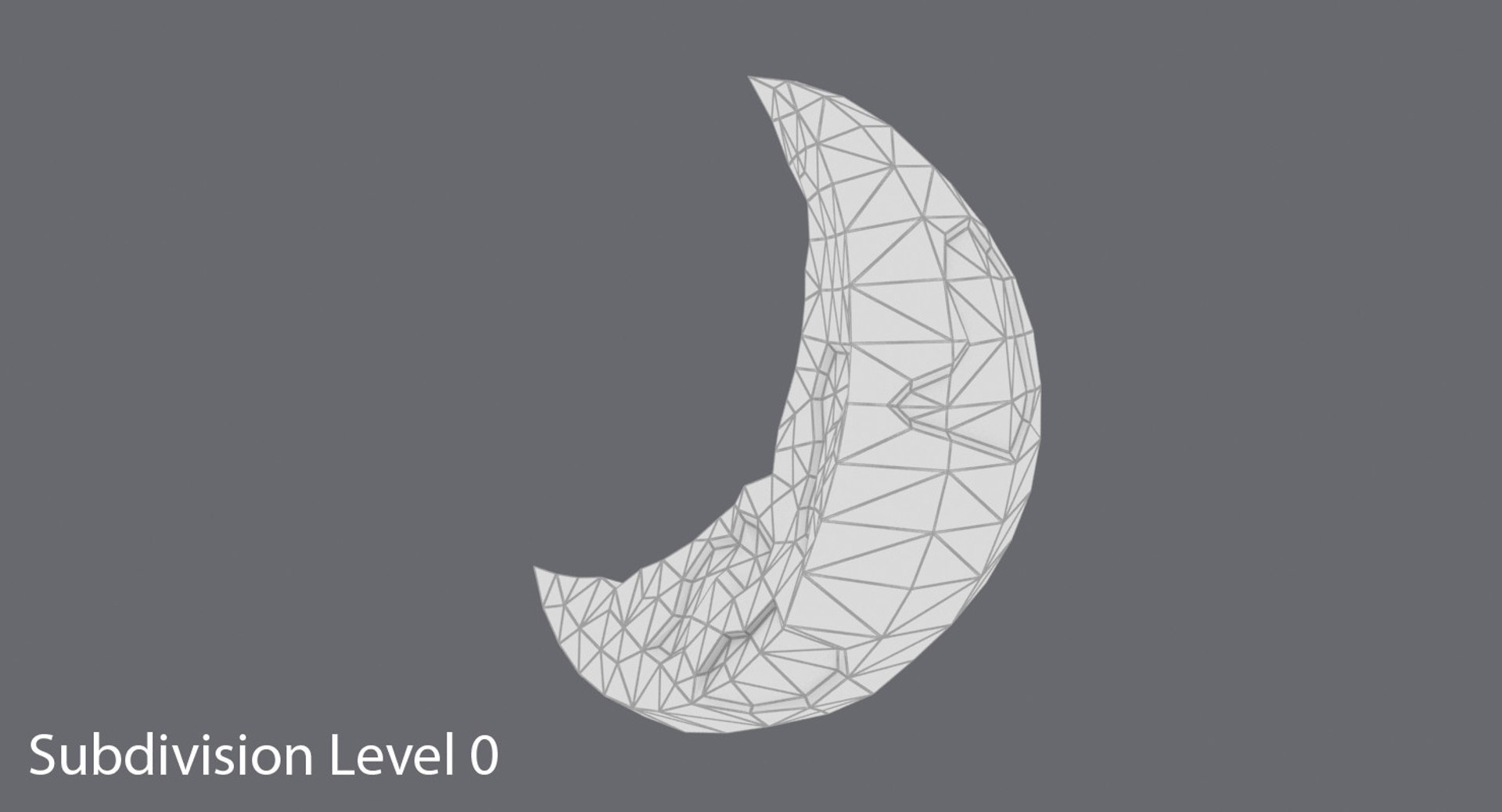 Crescent Moon 3d Model