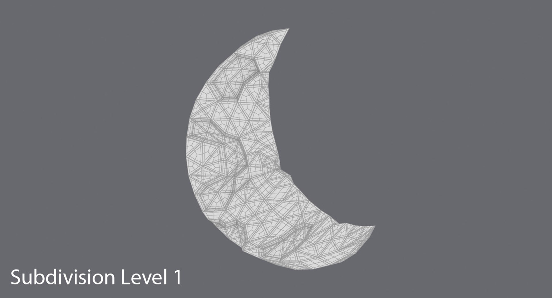 Crescent Moon 3d Model