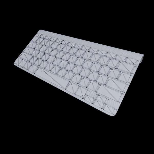 apple wireless keyboard 3d model