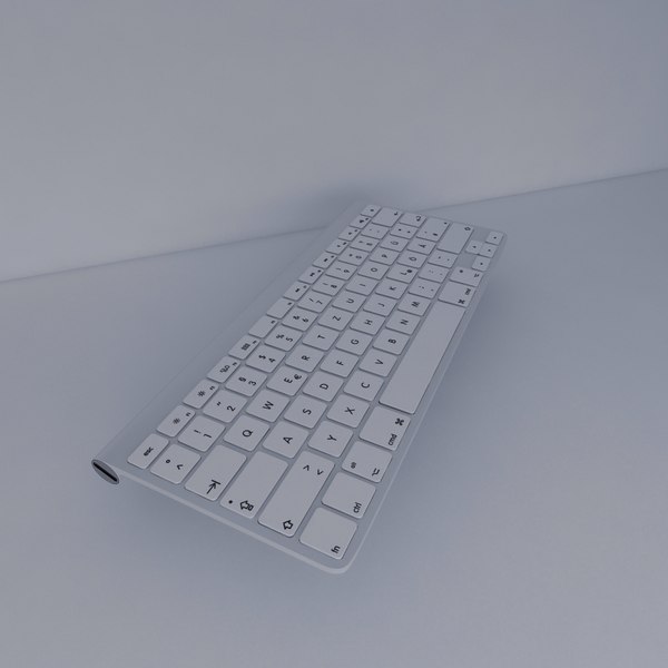 apple wireless keyboard 3d model