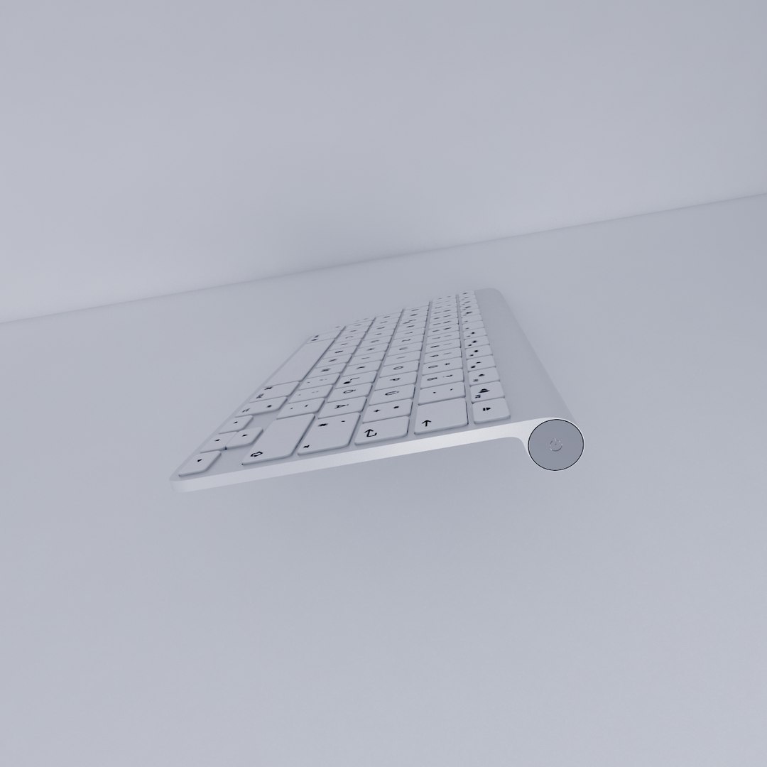 apple wireless keyboard 3d model
