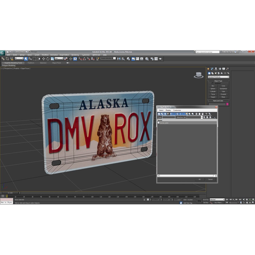 3d alaska license plate